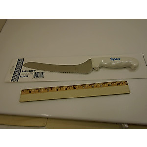 Sysco USA 9 in Offset Scalloped Slicer Bread Sandwich Knife Soft Grip Handle