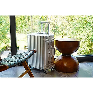 Sindermore 20 inch Aluminum Carry on Luggage (Silver, Carry on Plus 20 inch)