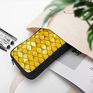 Gold Fish Scale Pencil Case Pencil Pouch Coin Pouch Cosmetic Bag Office Stationery Organizer