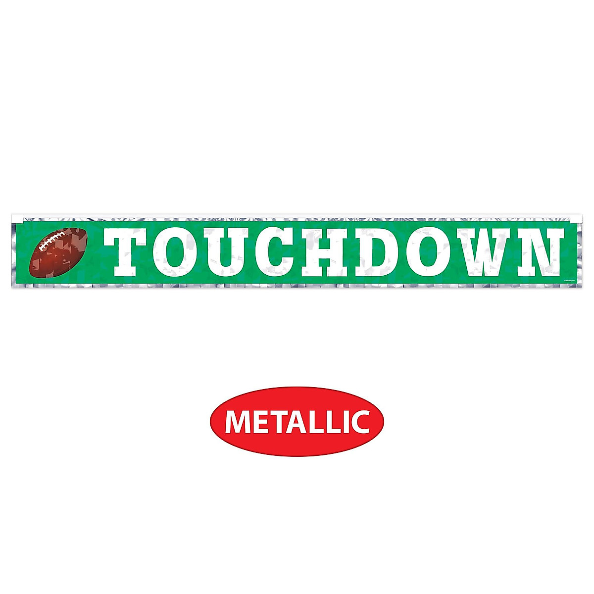 Metallic Touchdown Fringe Banner Party Accessory (1 count) (1/Pkg)
