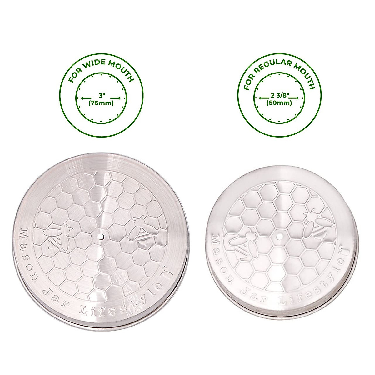 Stainless Steel Honey Dipper by Mason Jar Lifestyle (Regular Mouth)