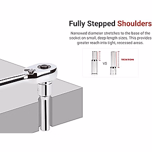 TEKTON 1/2 Inch Drive x 11 mm Deep 12-Point Socket | SHD23311