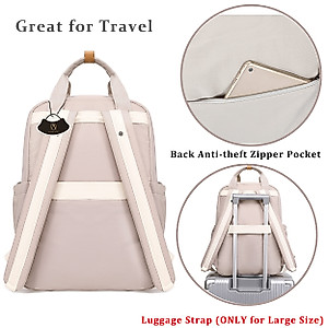 AO ALI VICTORY Laptop Backpack 15.6 Inch for Women Men Teacher Backpacks Nurse Bag Anti Theft Travel Back Pack Large College Bookbag (Large, Grey)