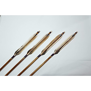 Japanese Traditional Crafts Kyudo Arrow Eagle Ishiuchi Usbio Style Charred Bamboo 4-Piece