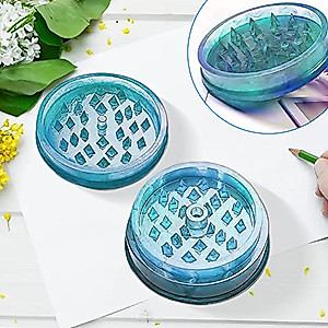 5 PCS Resin Molds Silicone Molds for Epoxy Resin with Large Rolling Tray Mold and Grinder Mold for Grind and Storage DIY Resin Casting