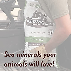 REDMOND 10 Fine Natural Livestock Mineral Salt, OMRI Listed, 5LB Bag