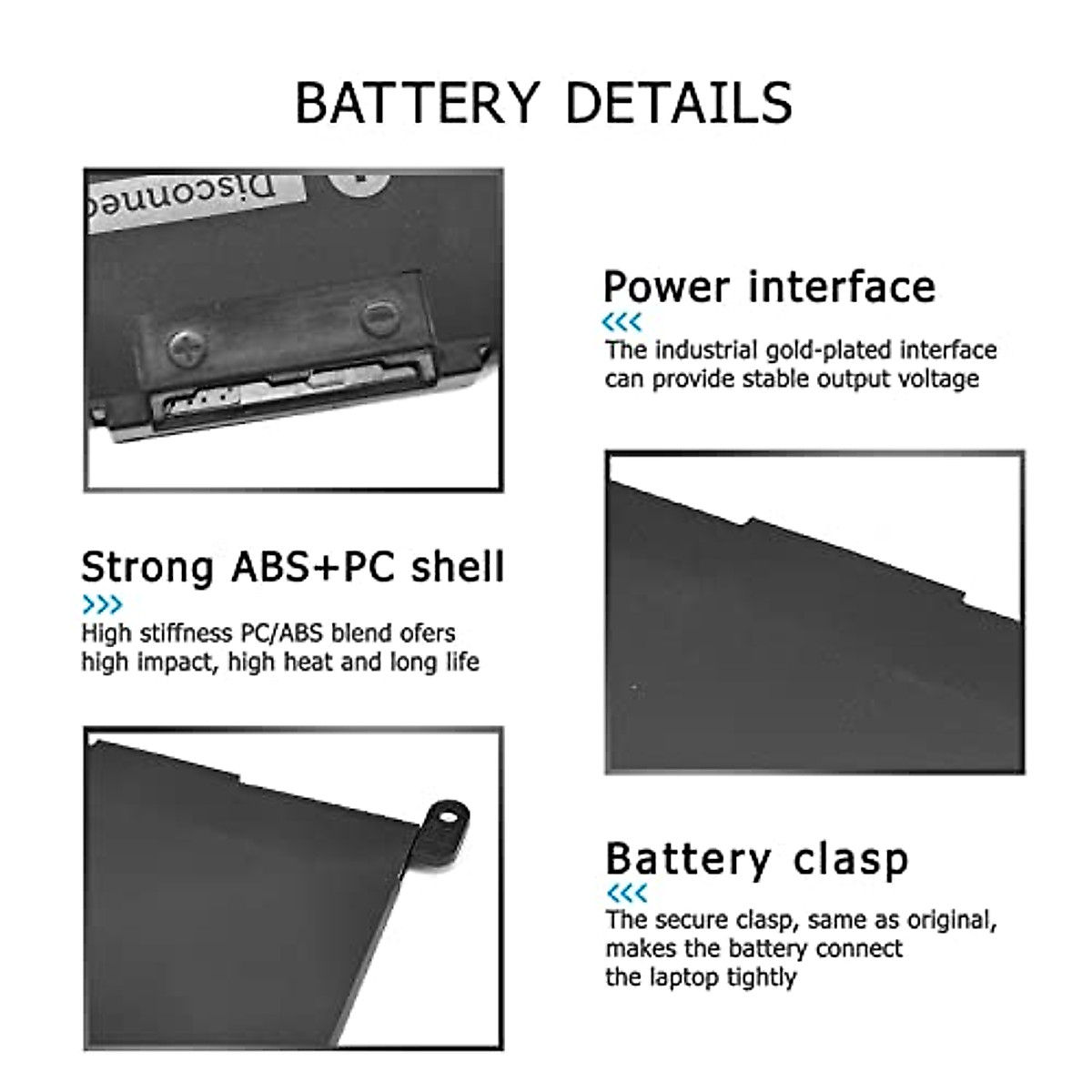 YRDD6 Laptop Battery for Dell Inspiron 3493 3501 3582 3583 3584 3593 3793 5480 5481 5482 5485 5491 5493 5585 5590 5591 5593 5594 5598 7586 OYRDD6 VM732 OVM732 1VX1H 01VX1H（42Wh 11.4V 3-Cell）