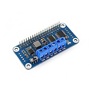 Coolwell Raspberry Pi Motor Driver HAT Onboard Driver TB6612FNG I2C Interface for Raspberry Pi 4B+ 4B 3B+ 3B 2B+ Zero W WH 2 W Stackable Up to 32 This Modules