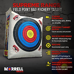Morrell Weatherproof Supreme Range Field Point Archery Bag Target, White