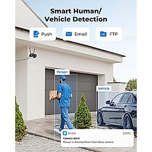 REOLINK Plug-in WiFi Outdoor Security Cameras, 4MP Wired Wi-Fi Camera for Home Security, Smart Person/Vehicle Detection Alert, HD Night Vision, IP66 Waterproof, Works with Google Assistant, RLC-410W