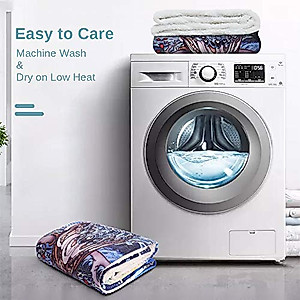 YunTu Owl Blanket Owl Gifts for Owl Lovers Women Owl Gifts for Girls Super Soft Sherpa Owl Throw Blankets 50x60 (Blue)