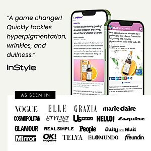 PURE Vitamin C Serum for Face 20% Vitamin C Facial Serums with Hyaluronic Acid Retinol Vit E Antioxidant Vitamin C Face Oil Skin Brightening Serum Anti Aging Reduce Wrinkles & Dark Spots