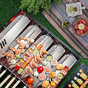 Boloda 5-Pack Stainless Steel BBQ Gas Grill Heat Plate Shield Tent Replacement for Backyard BY14-101-001-02,BY13-101-001-13, Dyna-Glo DGF493BNP，DGF510SBP, Uniflame GBC1059WB Gas Models (15" x 3-3/4")