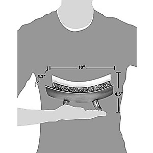 Creative Scents Schonwerk Centerpiece Bowl- Crackled Mosaic Design- Functional Table Decorations- Centerpieces for Dining/Living Room - Best Wedding/Birthday (Silver)