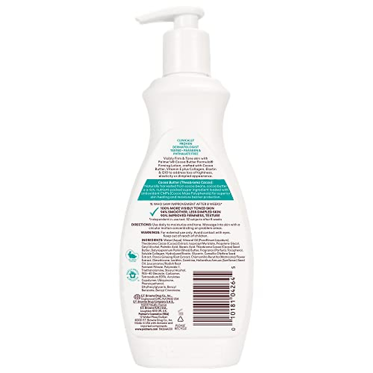 Palmer's Cocoa Butter Formula Skin Firming Body Lotion, Toning & Tightening Cream with Q10, Collagen & Elastin, Pump Bottle, 13.5 Oz.