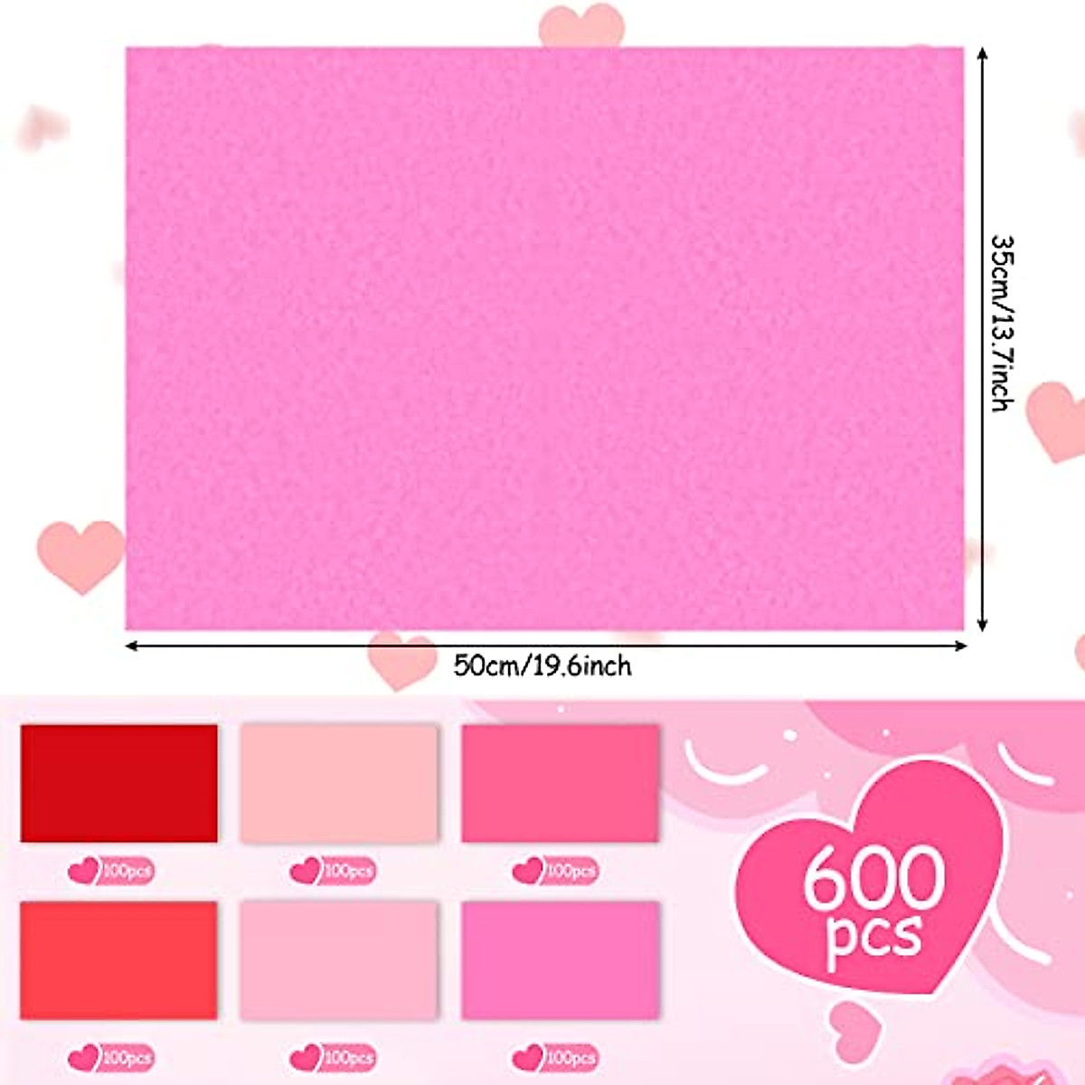 600 Pcs Red Hot Pink Tissue Paper Mother's Day Bridal Shower Tissue Paper for Gift Bags Decorative Wrapping Paper Pastel for Valentine's Day, Arts Crafts, DIY, Birthdays, Weddings 20 Inch