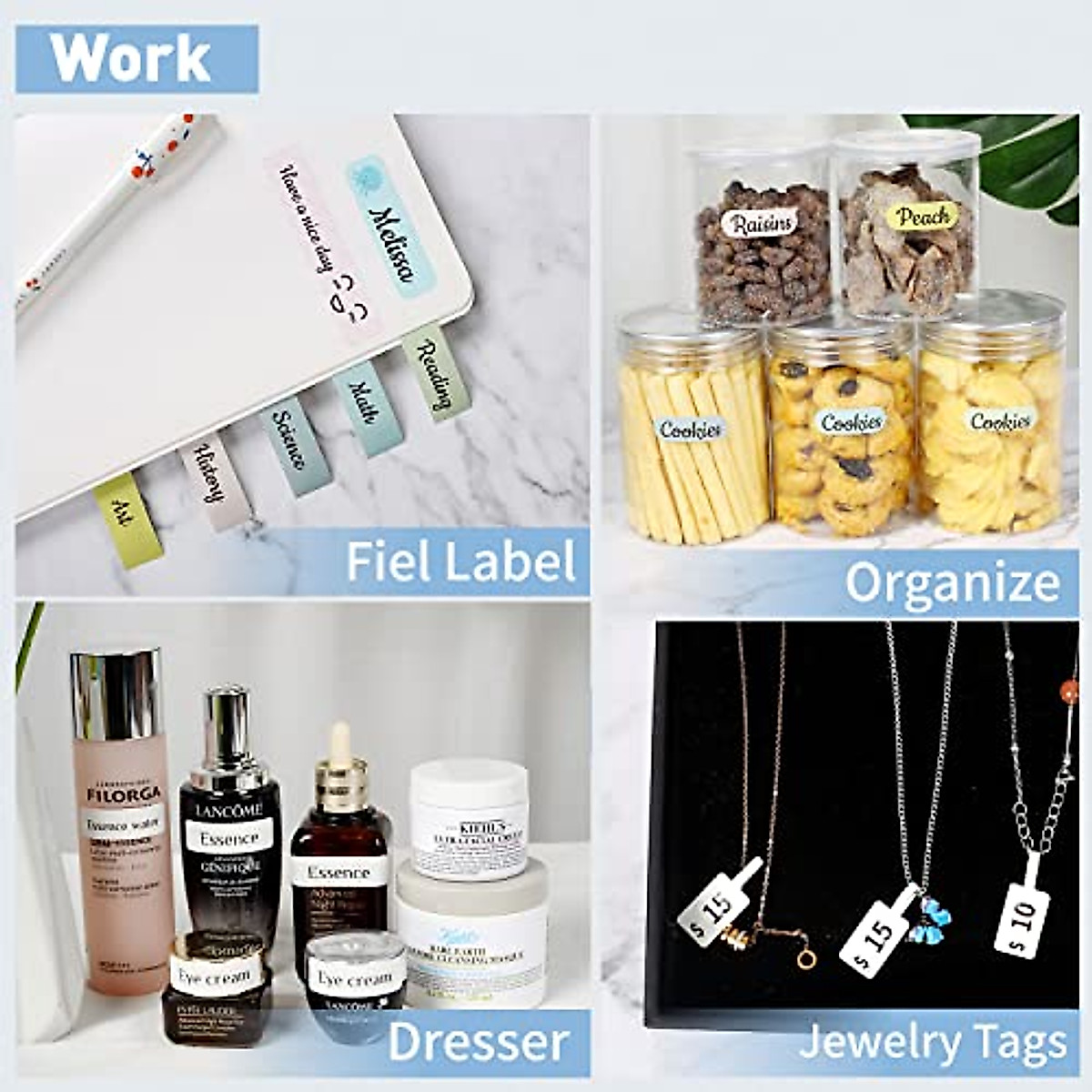 LMASBLTER Pink Label Maker Machine with Tape D11 Portable Bluetooth Sticker Label Printer with Different Fonts Easy to Use Ideal for Home Office Organization Small Business Supplies USB Rechargeable