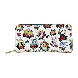 Loungefly Pokemon Eeveelutions Tattoo Zip Around Wallet