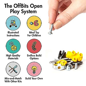 The Off Bits InfoBit Build Your Own Robot Toy Construction Set, Educational STEM Activities Learning Kit, Creative Build and Play Model Kit Steam Toys for 6 7 8 9 10+ Year Old Boys and Girls
