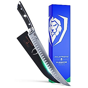 Dalstrong Butcher Knife - 10 inch - Gladiator Series Elite - Cimitar Breaking Knife - Forged High-Carbon German Steel - Razor Sharp Meat Kitchen Knife - Sheath Included - NSF Certified