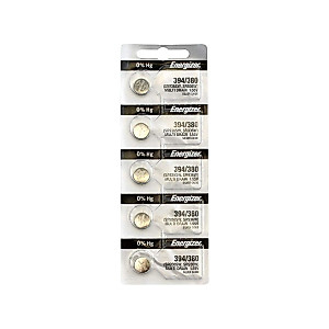 Energizer 394/380 (SR936W, SR936SW) Silver Oxide Watch Battery. On Tear Strip