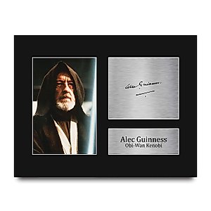 HWC Trading Alec Guinness Gift USL Signed Printed Autograph Star Wars Gifts Obi-Wan Kenobi Print Photo Picture Display - US Letter Size