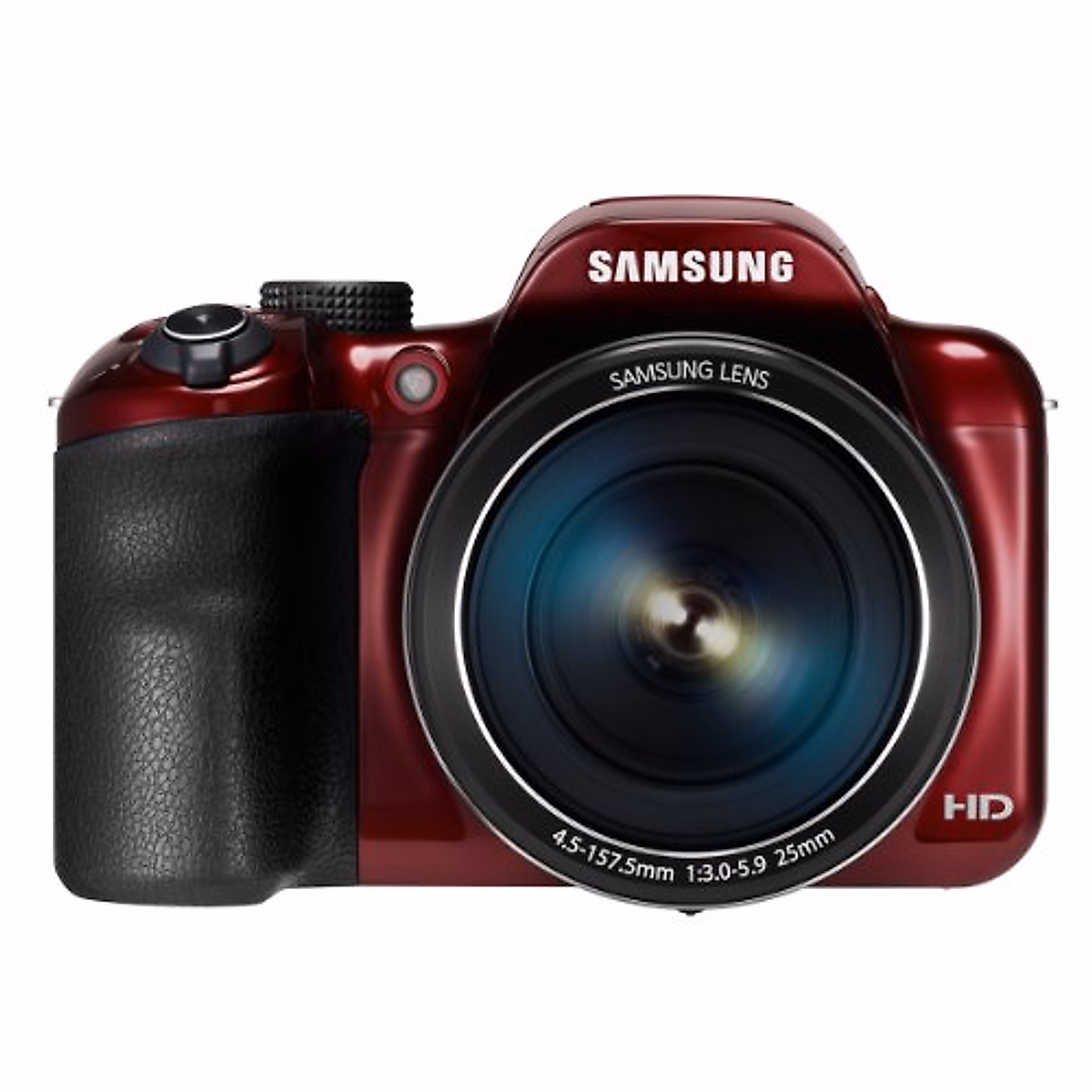 Samsung WB1100F 16.2MP CCD Smart WiFi & NFC Digital Camera with 35x Optical Zoom, 3.0" LCD and 720p HD Video (Red)