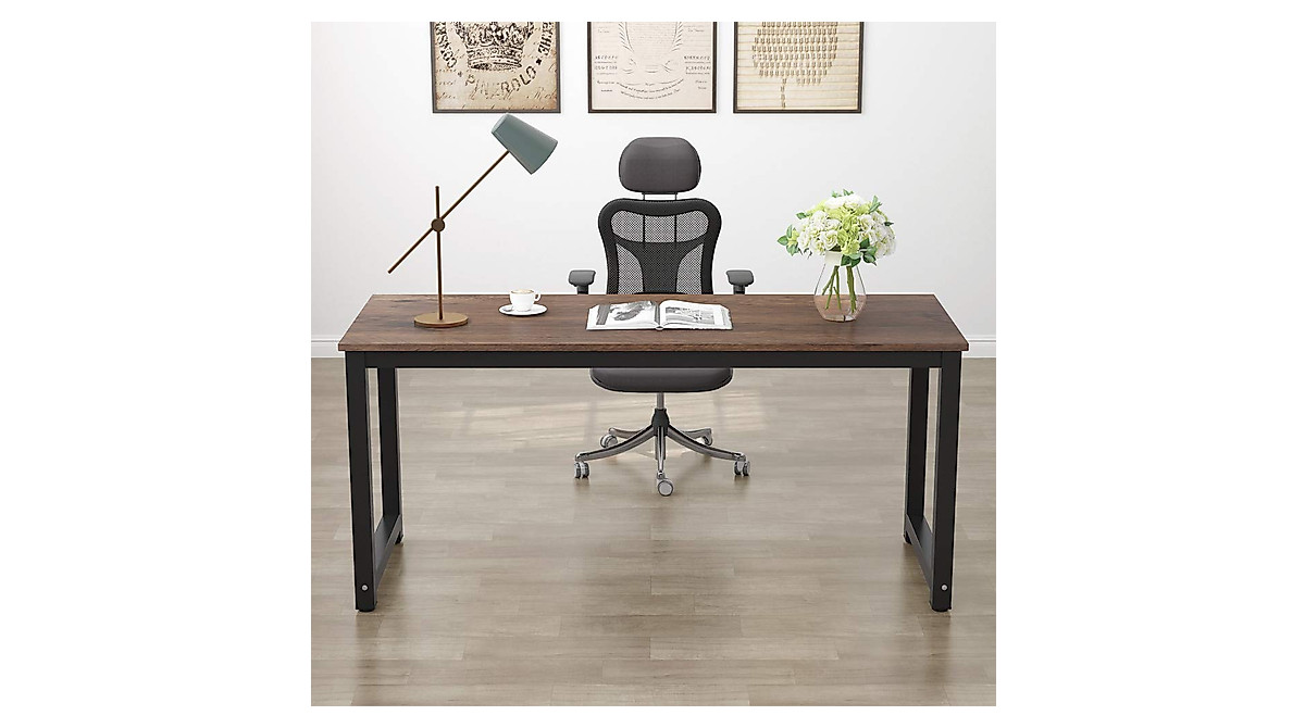 Tribesigns 63" Large Computer Desk - Stylish & Sturdy Home Office