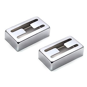 FarBoat 2Pcs Humbucker Pickup Cover Copper Metal Accessories Lightweight for LP Electric Guitars (Silver)