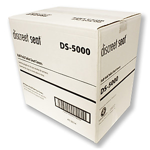 HOSPECO Discreet Seat Half-Fold Toilet Seat Covers, 14.25 X 16.5, White, 250/pack, 20 Packs/carton