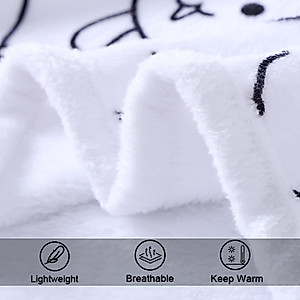 AOLLEE Cute Cat Blanket, Soft Kids Throw Blanket Cat Blanket for Cat Lovers Cat Gifts for Girls Women Cat Throw Blanket Flannel Fleece Blankets for Couch Bed Sofa (cat 1, 48" X 60")