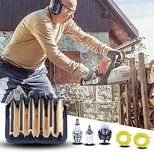 Adefol Air Filter Kit for Poulan PP5020AV 575296301 Chainsaw Replacement Parts with Fuel Filter, Primer Bulb, Spark Plug, Fuel Line Accessories