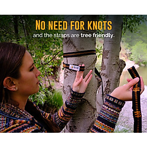 Ryno Tuff X-Large 2 Person Camping Hammock with Mosquito Net - Compact Double Hammock with Bug Net, Pocket, Tree Straps & Heavy Duty Carabiners - Parachute Grade Nylon Can Hold Over 600lbs of Weight