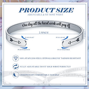 MTLEE 30 Pcs Inspirational Bracelets Bulk for Women Cuff Bracelets Silver Personalized Hidden Message Bracelet Gifts(Novel)