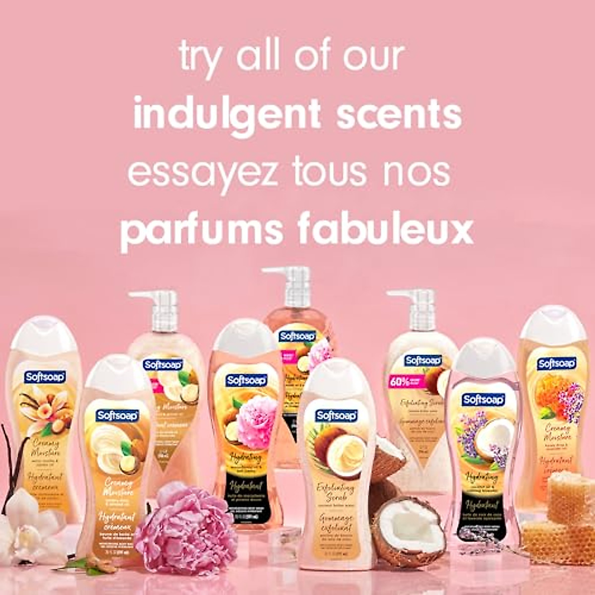 Softsoap Moisturizing Body Wash, Vanilla and Jojoba Oil - 20 Fluid Ounce (4 Pack)