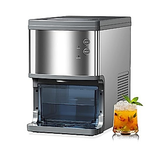 GooingTop Nugget Ice Maker Countertop - 40Lbs/24H Auto Self-Cleaning, Portable & Compact Machine Ideal for Home/Kitchen/Party/Camping,One-Key Electric Freewheeling Take (GOTO-LA-ICE-880-01)