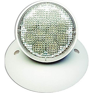 LFI Lights | Remote Head LED Emergency Light | One Adjustable Round Head | White Housing | 3.6V | (Indoor Use Only) | RHP-L-3V-SH
