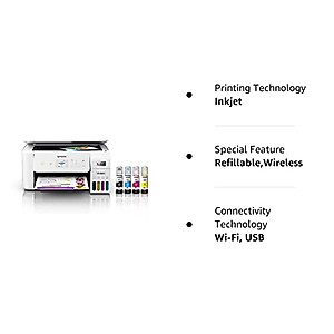 Epson Premium EcoTank 2803 Series All-in-One Color Inkjet Cartridge-Free Supertank Printer I Print Copy Scan I Wireless I Mobile & Voice-Activated Printing I Print Up to 10 ISO ppm I 1.44" Color LCD