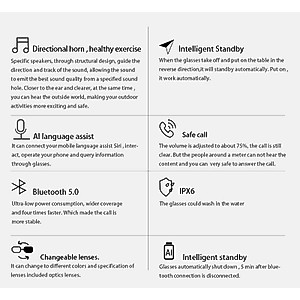 Smart Glasses Infrared Sensor Privacy Protection Noise Reduction Call Music Intelligent Interaction Waterproof Dustproof Personalized Headset