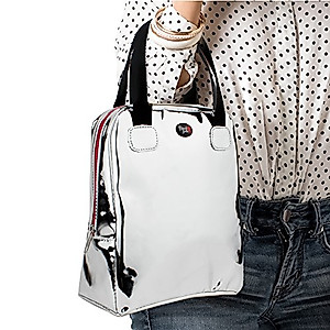 French Bull 10" Lunch bag - Insulated, Women, Girl, Tote, Purse, Kids, School - Silver