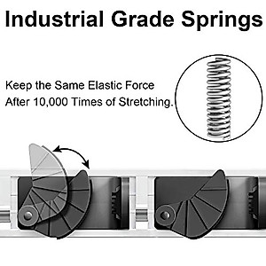 Mop Broom Holder Wall Mount, Metal Broom Organizer Storage Rooms Garage Garden Kitchen Tool Clean Tools Organizer Non-slip Wall Hanger(4 Adjustable Slots & 4 Hooks, Black)