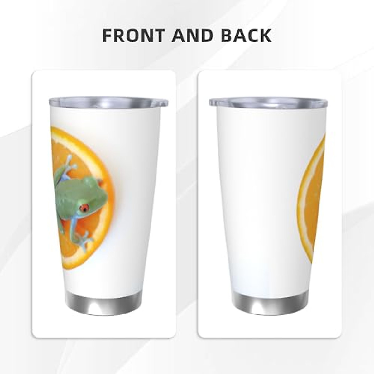 NHJKLWQSZ Peace Tree Frog 20oz Stainless Steel Tumbler With Lid And Straw, Double Wall Vacuum Insulated Coffee Mug Travel Cups Leak-Proof Lid For Hot And Cold Drinks, Metal Straws And Brush