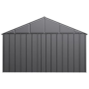 Arrow Sheds Classic 12' x 14' Outdoor Padlockable Steel Storage Shed Building, Charcoal