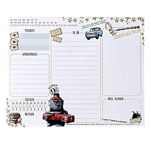 Conquest Journals Harry Potter Notepads set of 3, 8"x10" Daily Planner Pad, 5"x7" Notepad and 3.5"x9" To Do List Pad with magnet, 50 pages each pad