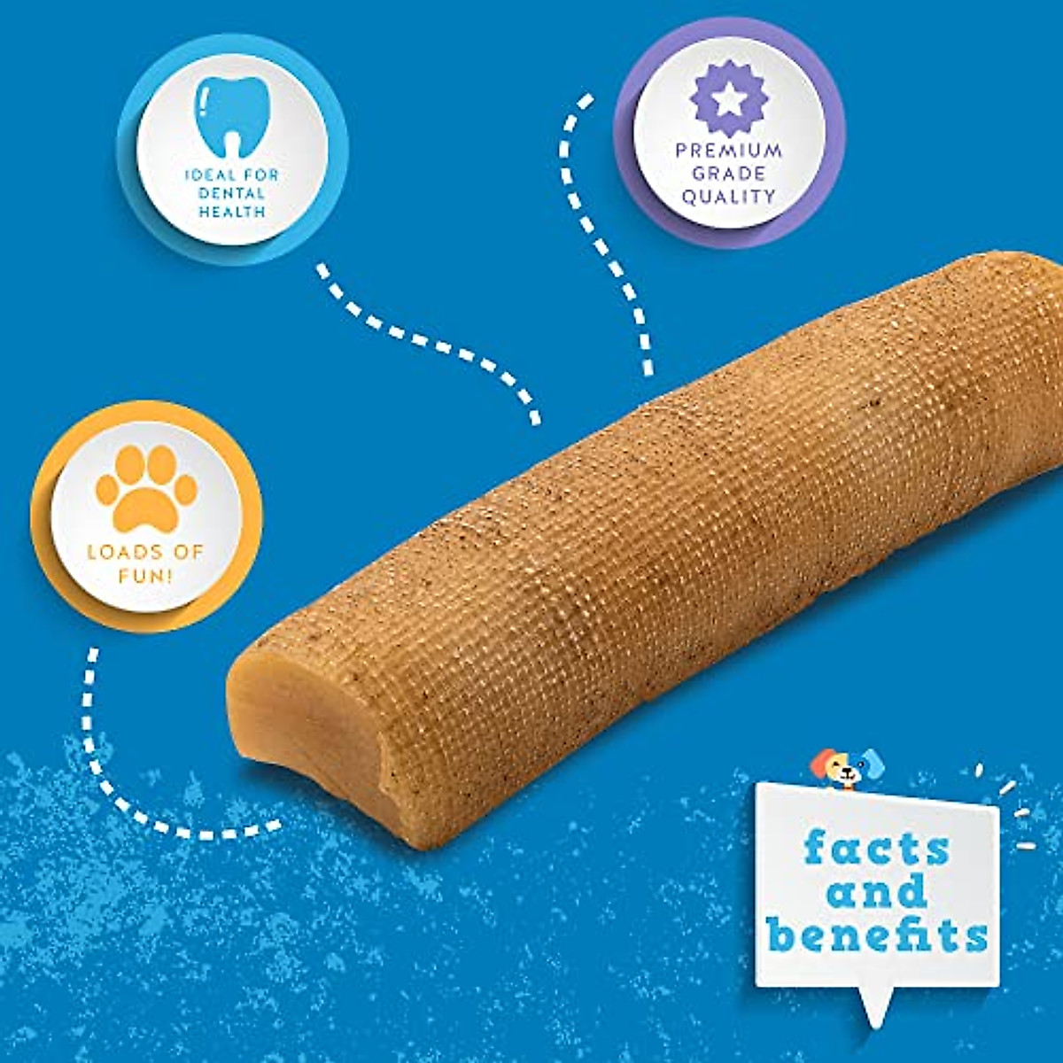Jack&Pup Himalayan Dog Chew - Large Yak Chews for Dogs (5 Pack) Premium Long Lasting Yak Cheese Dog Treats - Natural Dog Chew Sticks; Excellent Rawhide Alternative (1lb Bag)