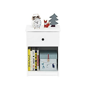 Furinno Tidur Nightstand, 1-Pack, White