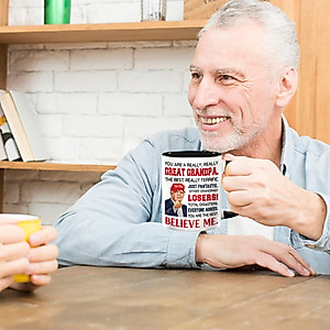 Viberty Best Grandpa Ever Mug - Grandpa Gifts From Grandson, Granddaughter, Grandkids, Grandchildren - Funny Gifts For Grandpa - Fathers Day Birthday Gift For Grandpa - Grandpa Ceramic Mug11 Oz