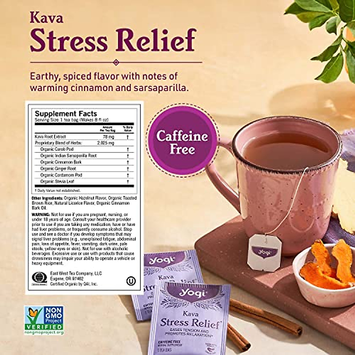 Yogi Tea Stress Relief & Herbal Tea Variety Pack - 16 Tea Bags per Pack (6 Packs) - Organic Herbal Tea Sampler - Includes Bedtime Tea, Kava Stress Relief Tea, Soothing Caramel Bedtime Tea & More