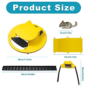 Generic Mice Mouse Rat Trap Bucket Flip Lid, Mouse Rats Trap Bucket Indoor Outdoor, Upgraded 5 Gallon Bucket Lid, Mouse Trap Bucket Lid Auto Reset (No Bucket), yellow