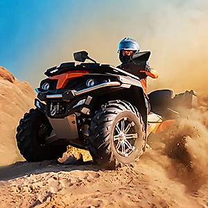 Esploratori ATV Mirror, Side Rearview Mirrors for Bike Motorcycle ATV Scooter Cruiser with 8mm 10mm Bolt, 7/8" Handle Bar Mount Clamp Compatible with Suzuki Yamaha Honda Kawasaki Victory and More